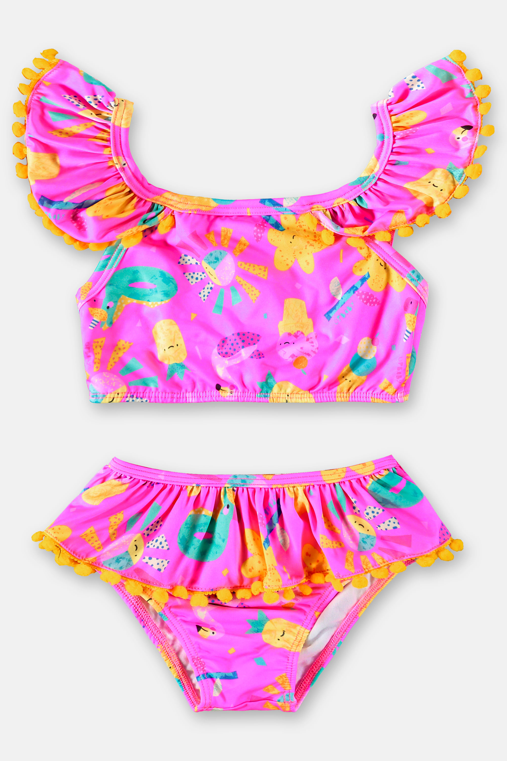 Up Baby - Biquíni em Malha com FPS+50 Menina Rosa - vestis