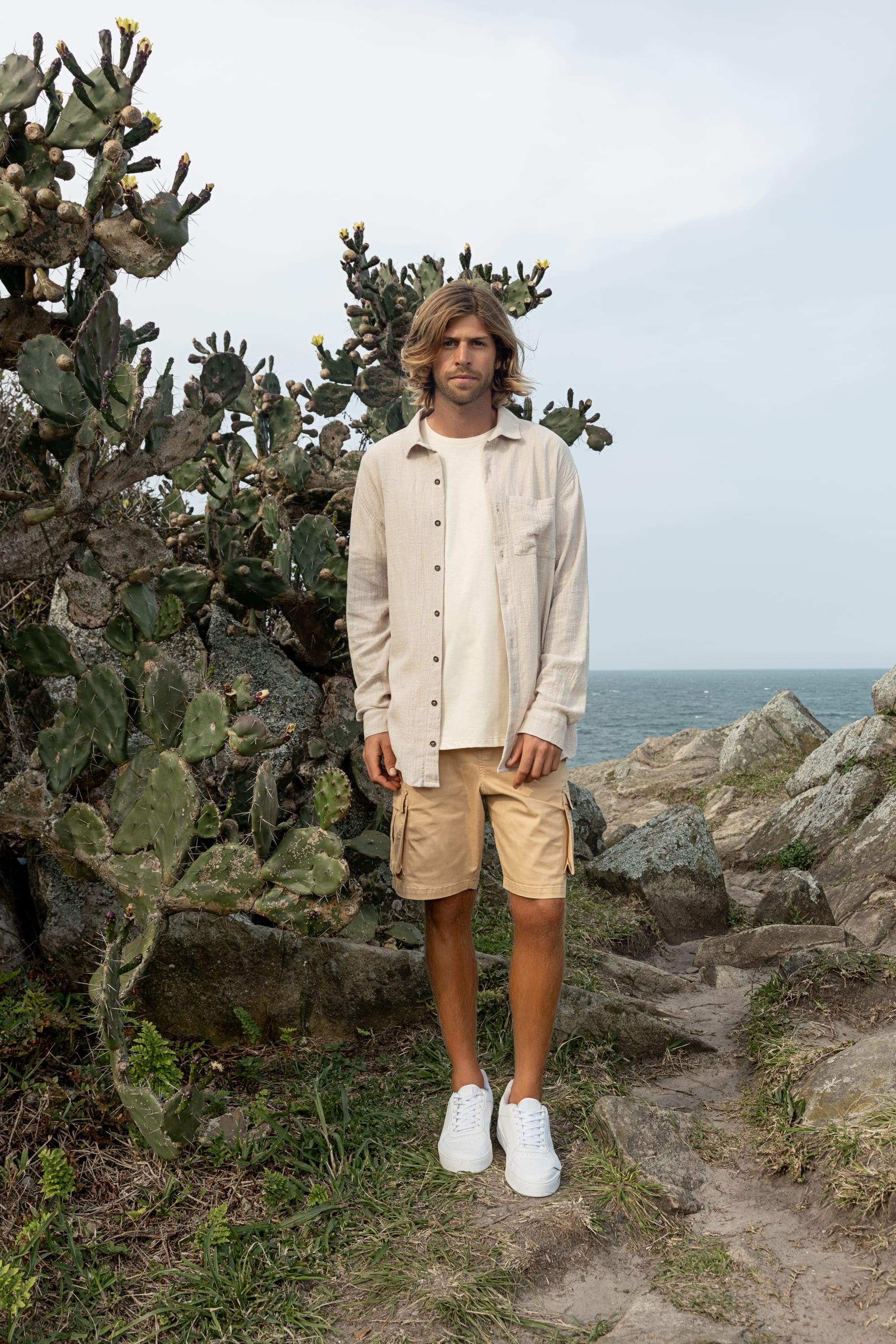 Camisa Manga Longa Masculina | Cor Off White - Vestis