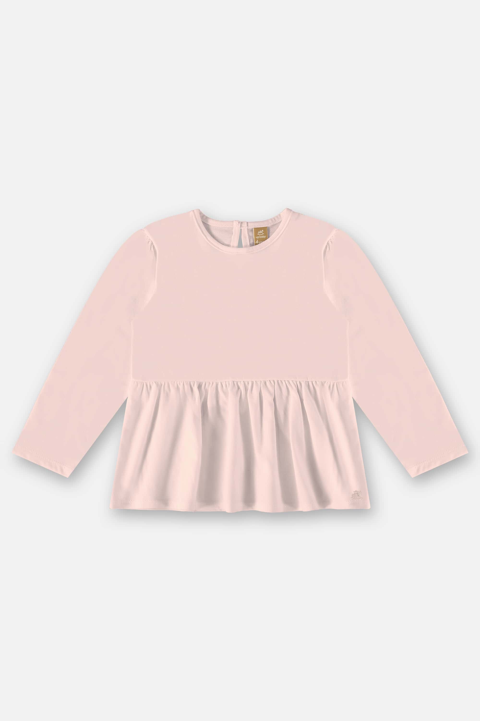 Up Baby - Bata Manga Longa Infantil Menina Rosa - Vestis