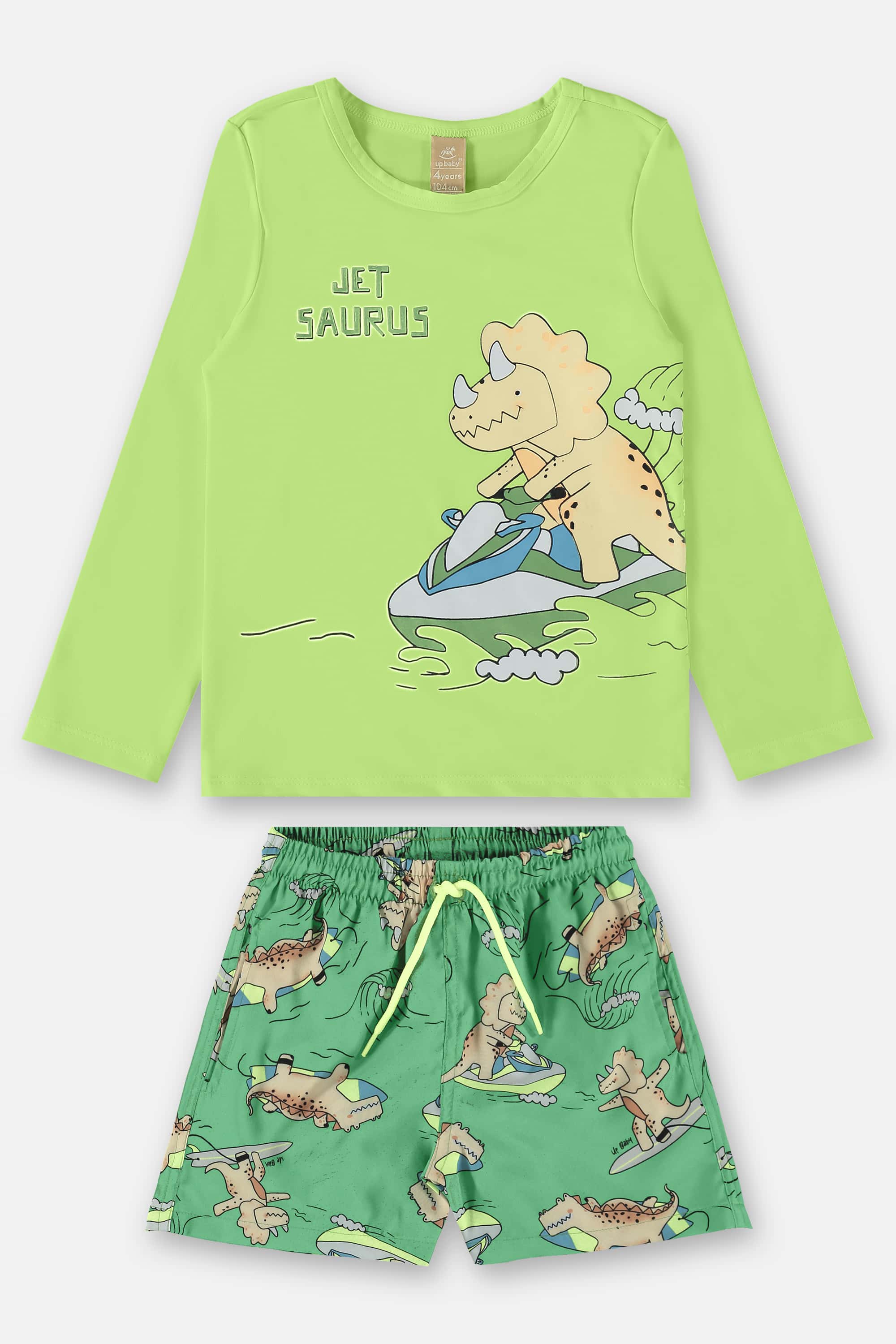 Up Baby - Conjunto Infantil para Meninos com Proteção FPS+50 Verde Neon ...